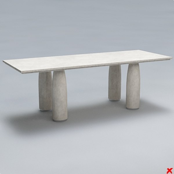 free table dining 3d model