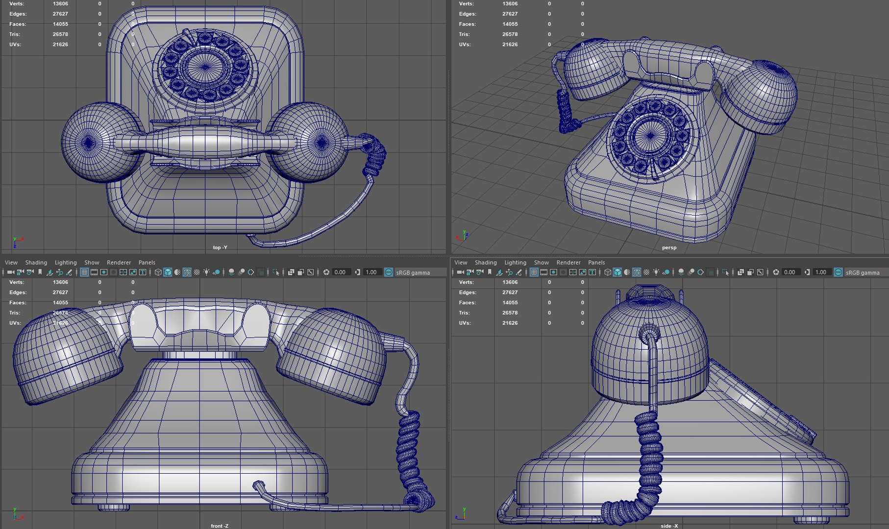 VINTAGE TELEPHONE 2 3D Model - TurboSquid 1830932