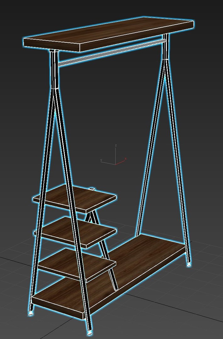 3D clothing rack - TurboSquid 1260969