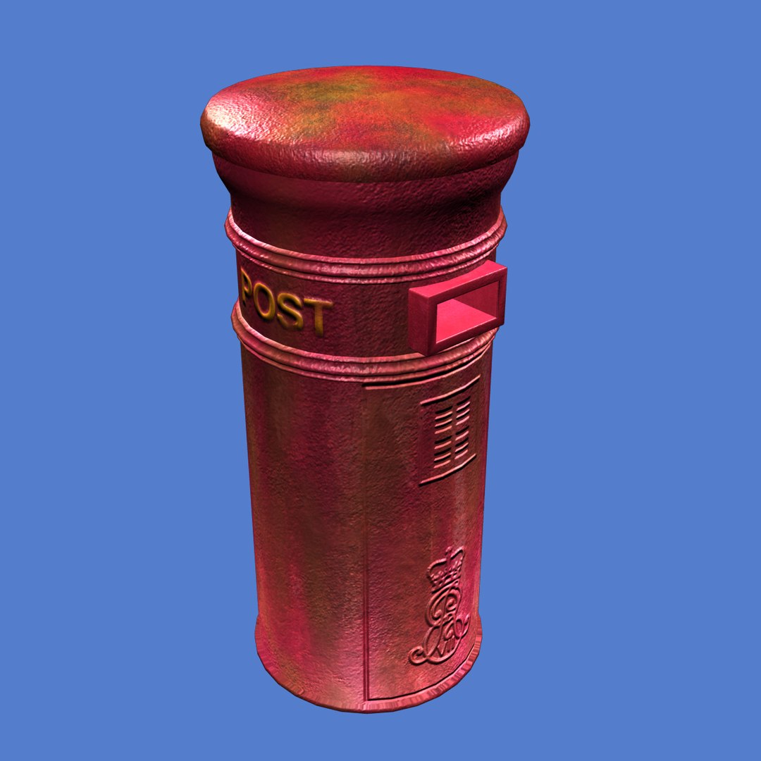 post box 3d fbx