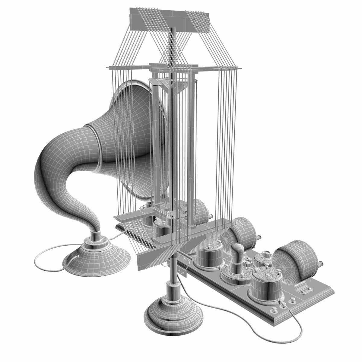 Set atwater kent radio model - TurboSquid 1593175
