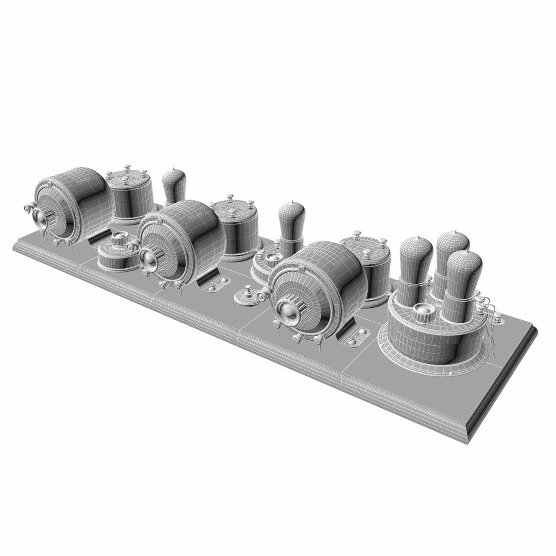Set atwater kent radio model - TurboSquid 1593175