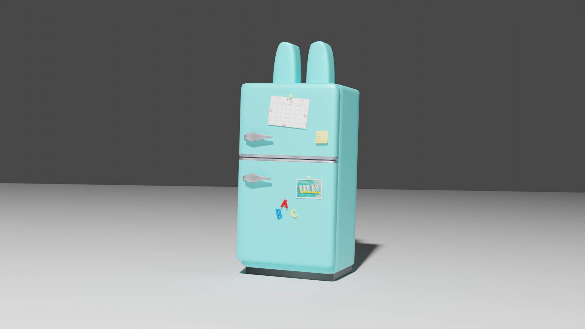 Blue Bunny Fridge 3D - TurboSquid 2081869