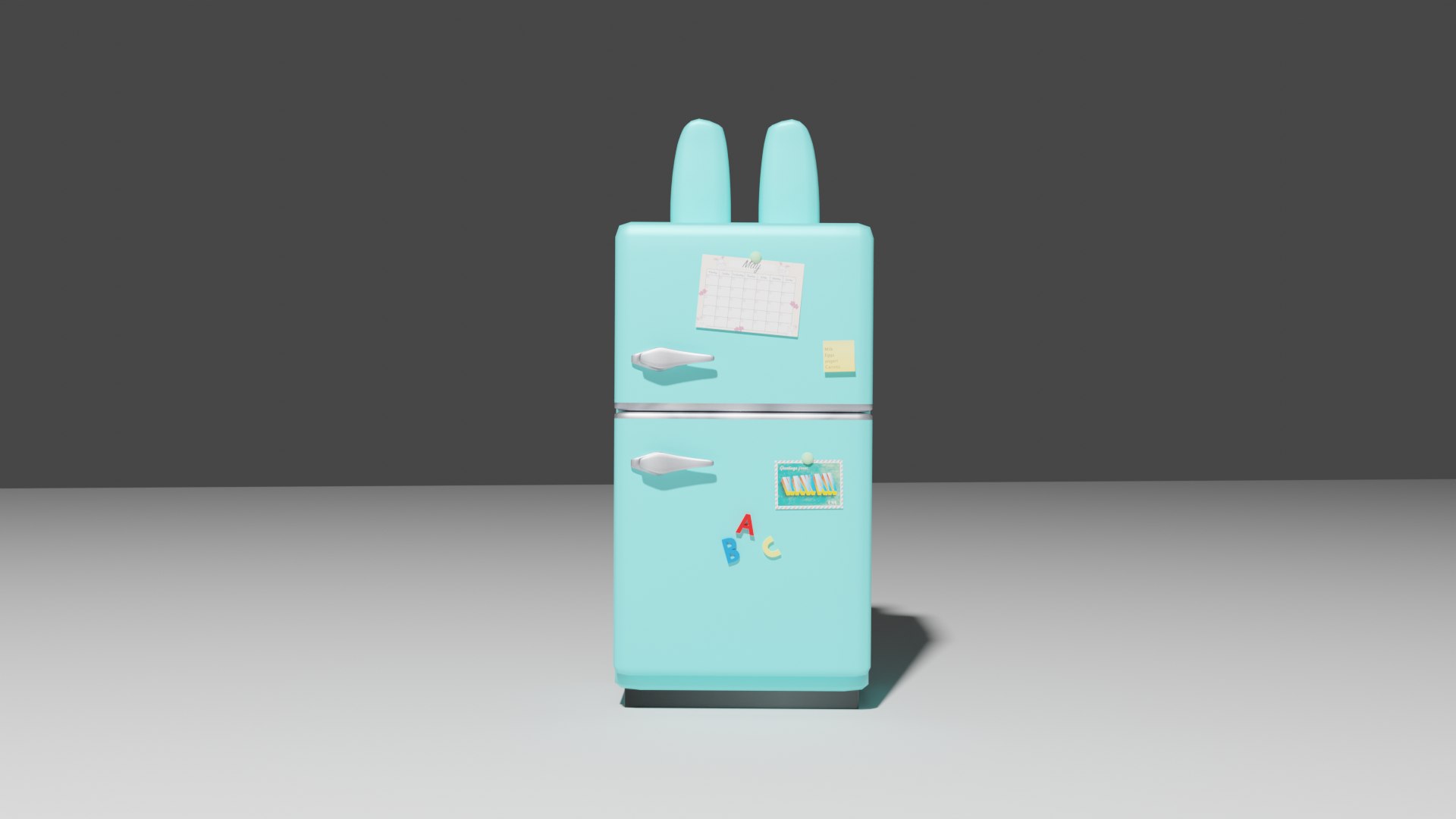 Blue Bunny Fridge 3D - TurboSquid 2081869