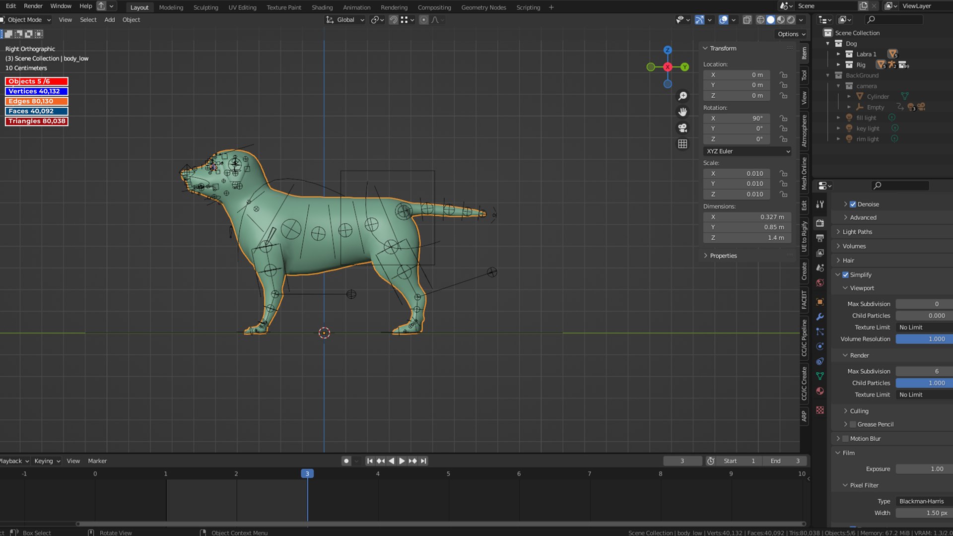 Dog 3D Cartoon Rigged Model - Blender 3D - TurboSquid 2222124