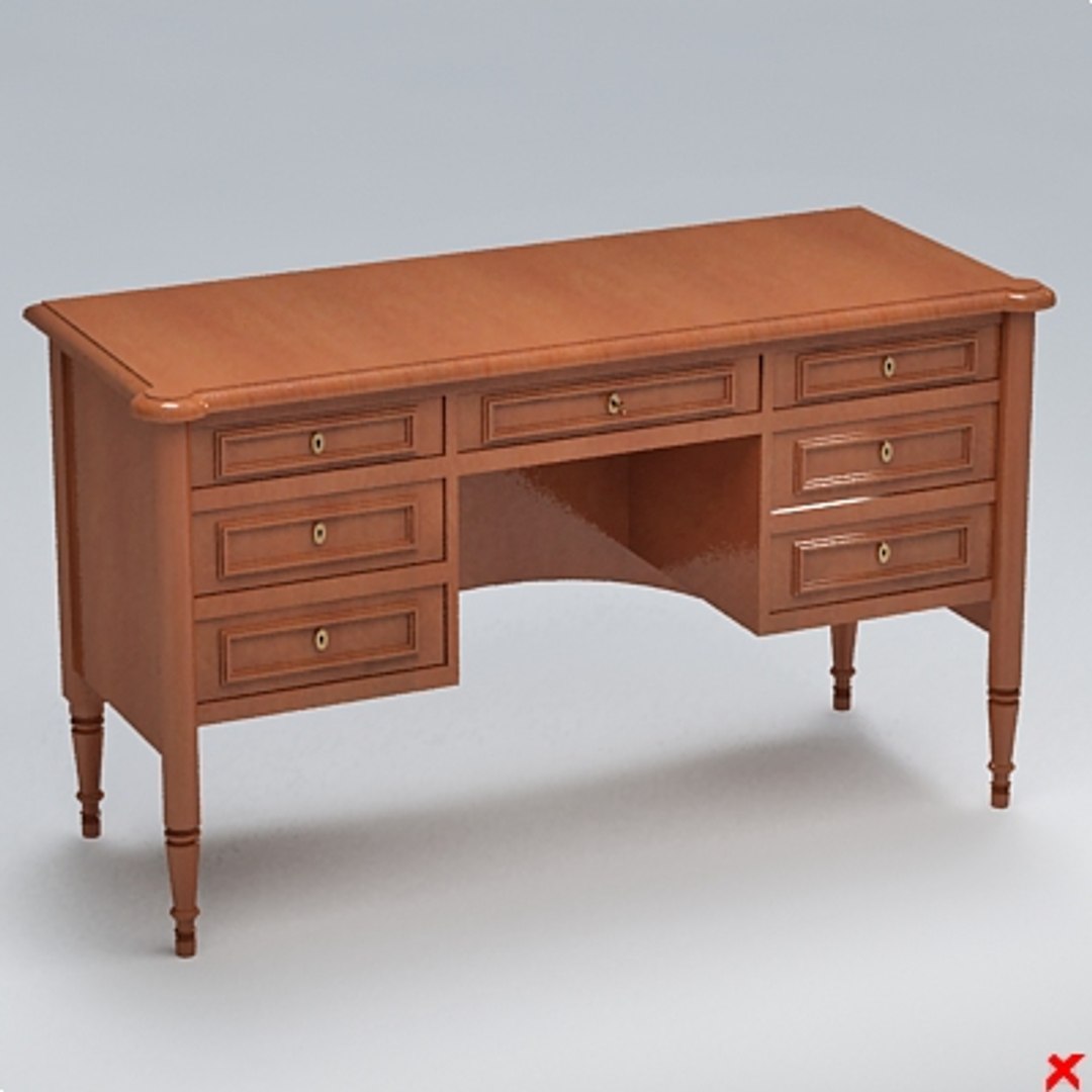 3d model desk writing