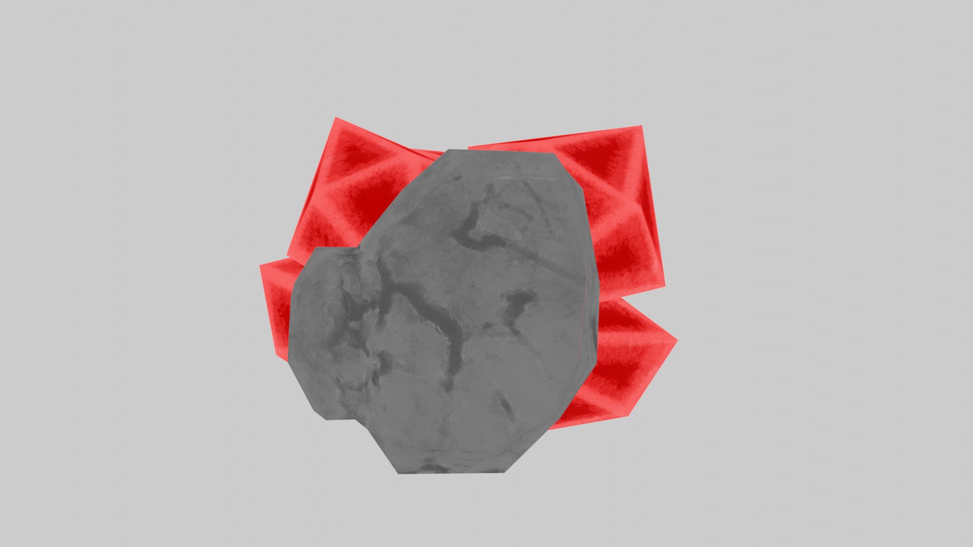 3D Red Stylized Rock Crystal Cluster Version 4 Model - TurboSquid 2127356
