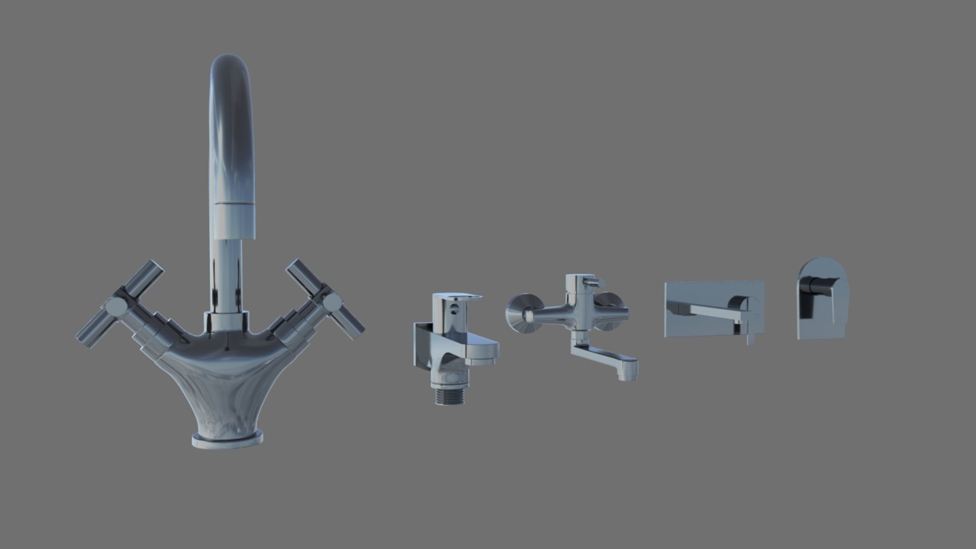 Faucets model - TurboSquid 1359628