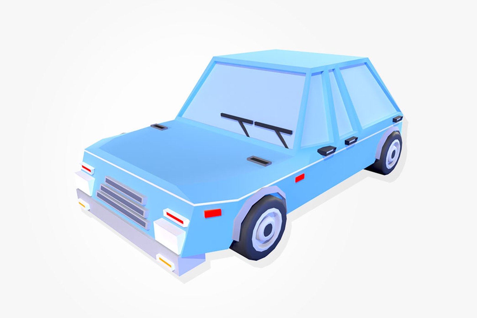 Cartoonish Small Car 3D Model 3D model - TurboSquid 2124437