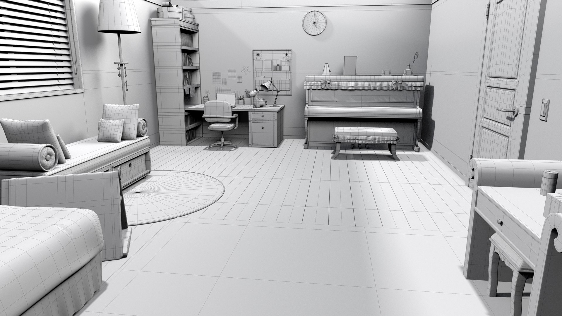 3D cartoon bedroom - TurboSquid 1527129