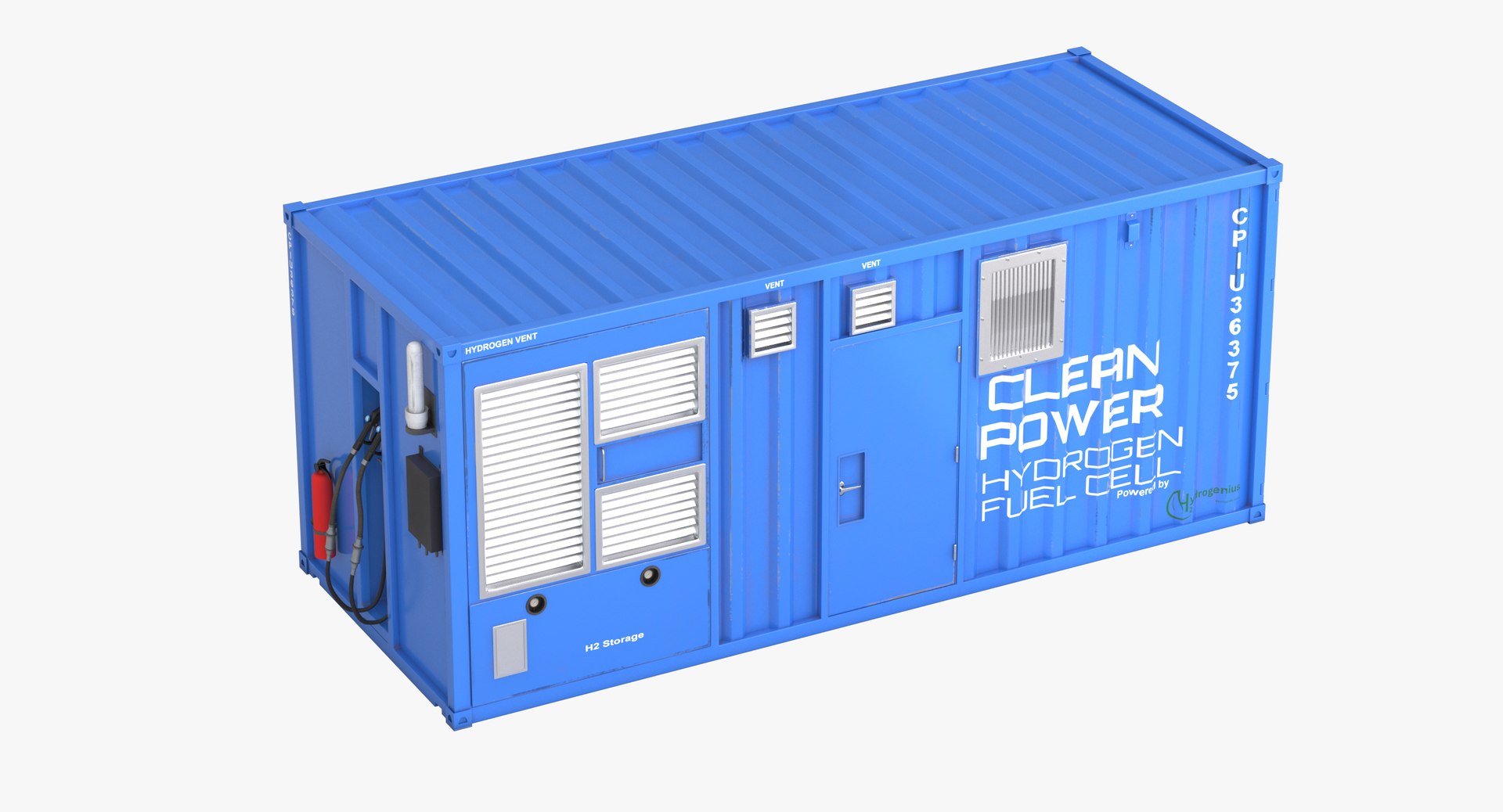 Hydrogen Fuel Cell Container 3D Model - TurboSquid 2280419