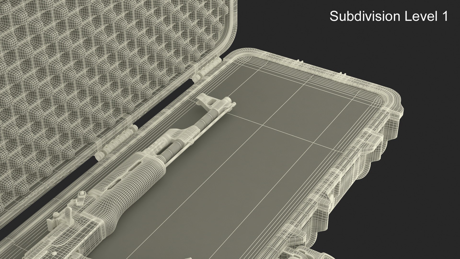 3D Assembled Black AK 47 In Open Hard Case - TurboSquid 2388697