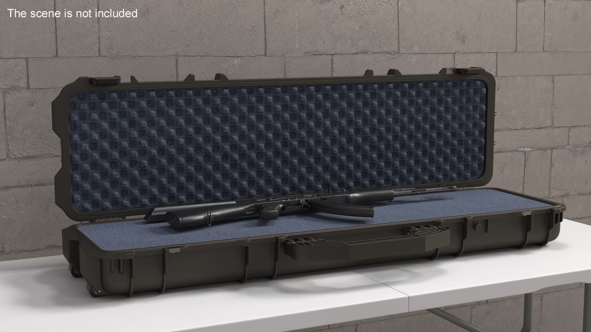 3D Assembled Black AK 47 In Open Hard Case - TurboSquid 2388697