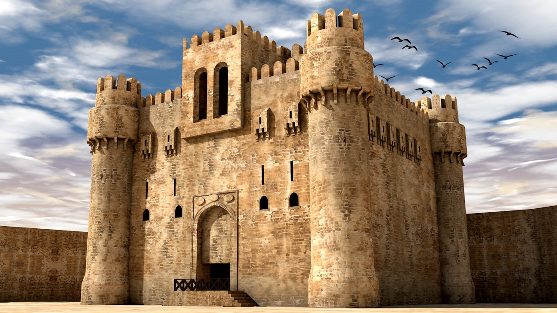 3D Model Qaitbay Castle - TurboSquid 1388399