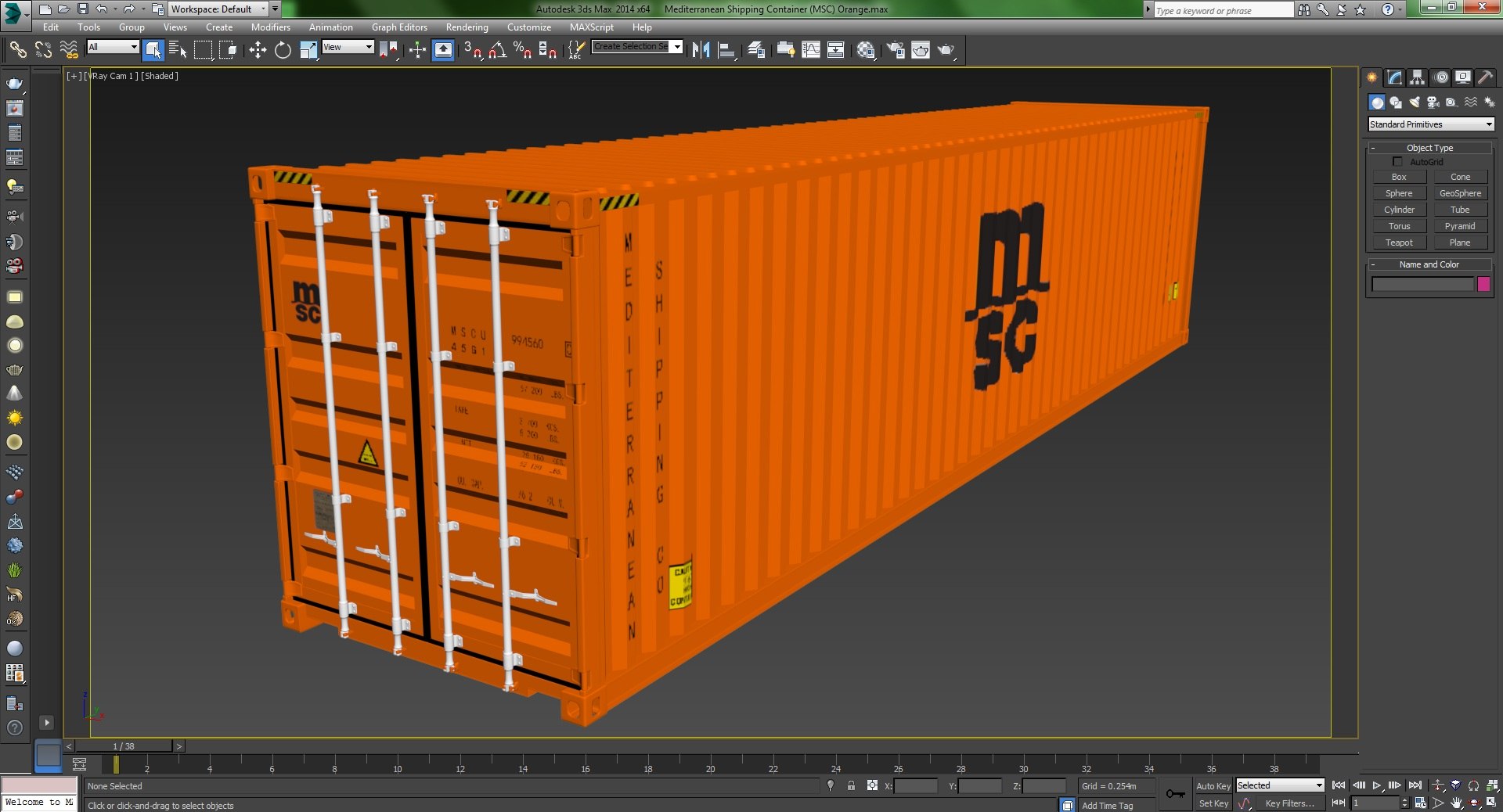 Mediterranean Shipping Container Msc 3d Model