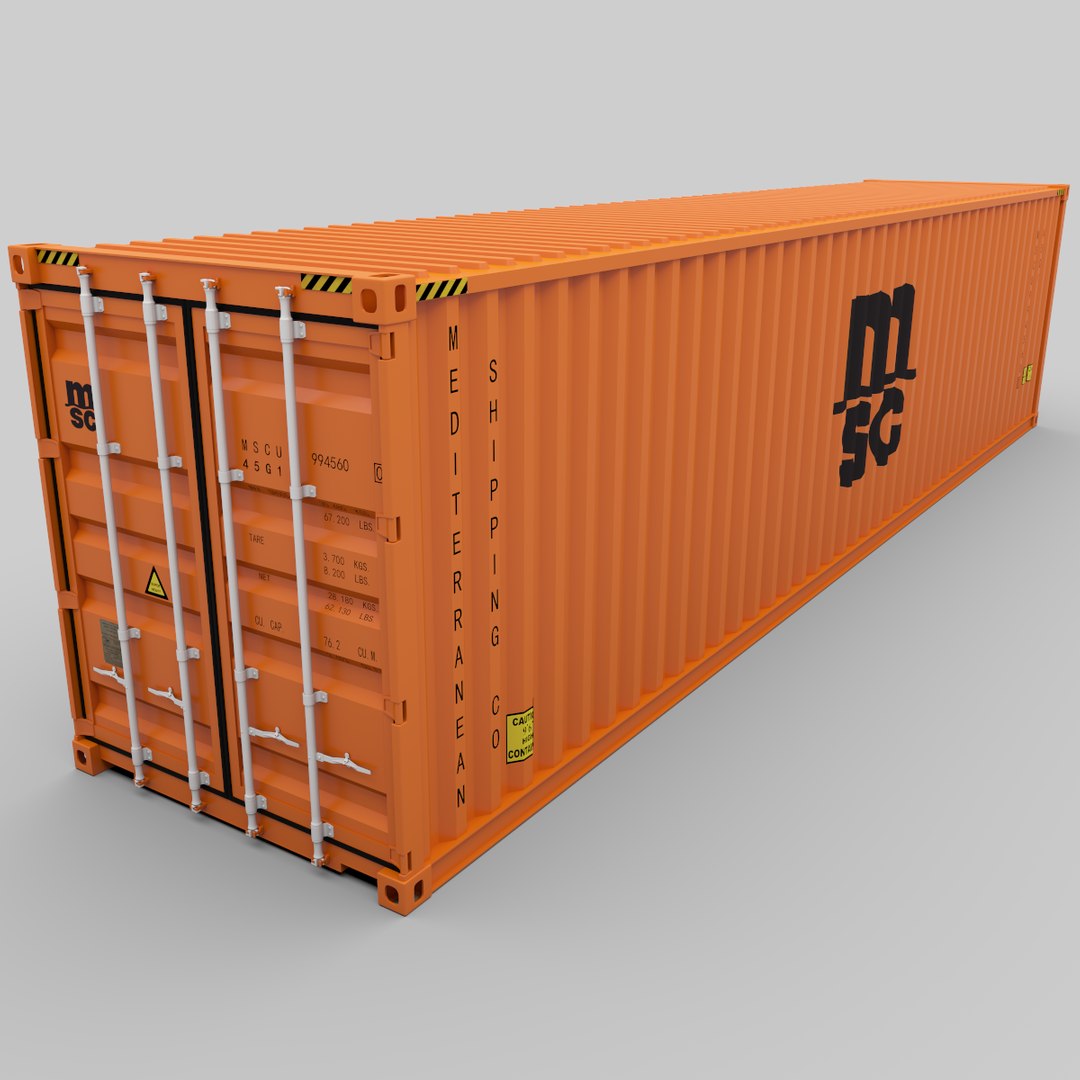 Mediterranean Shipping Container Msc 3d Model