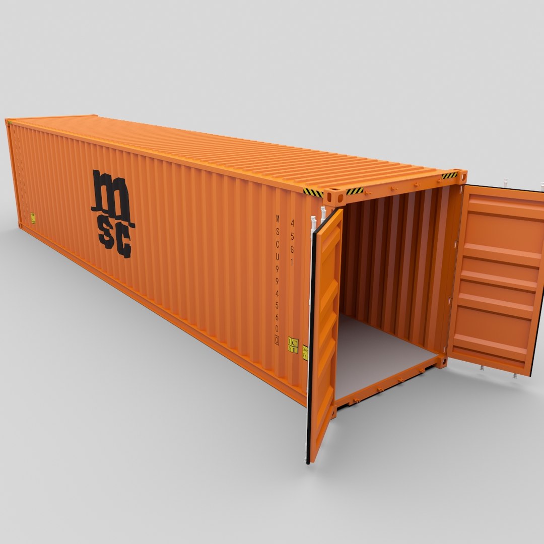 Mediterranean Shipping Container Msc 3d Model