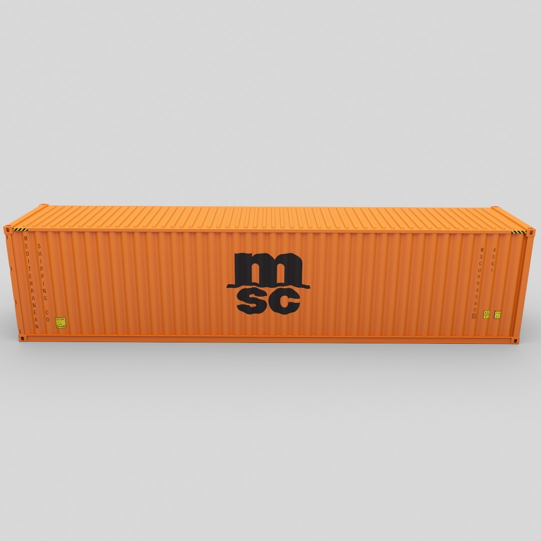 Mediterranean Shipping Container Msc 3d Model