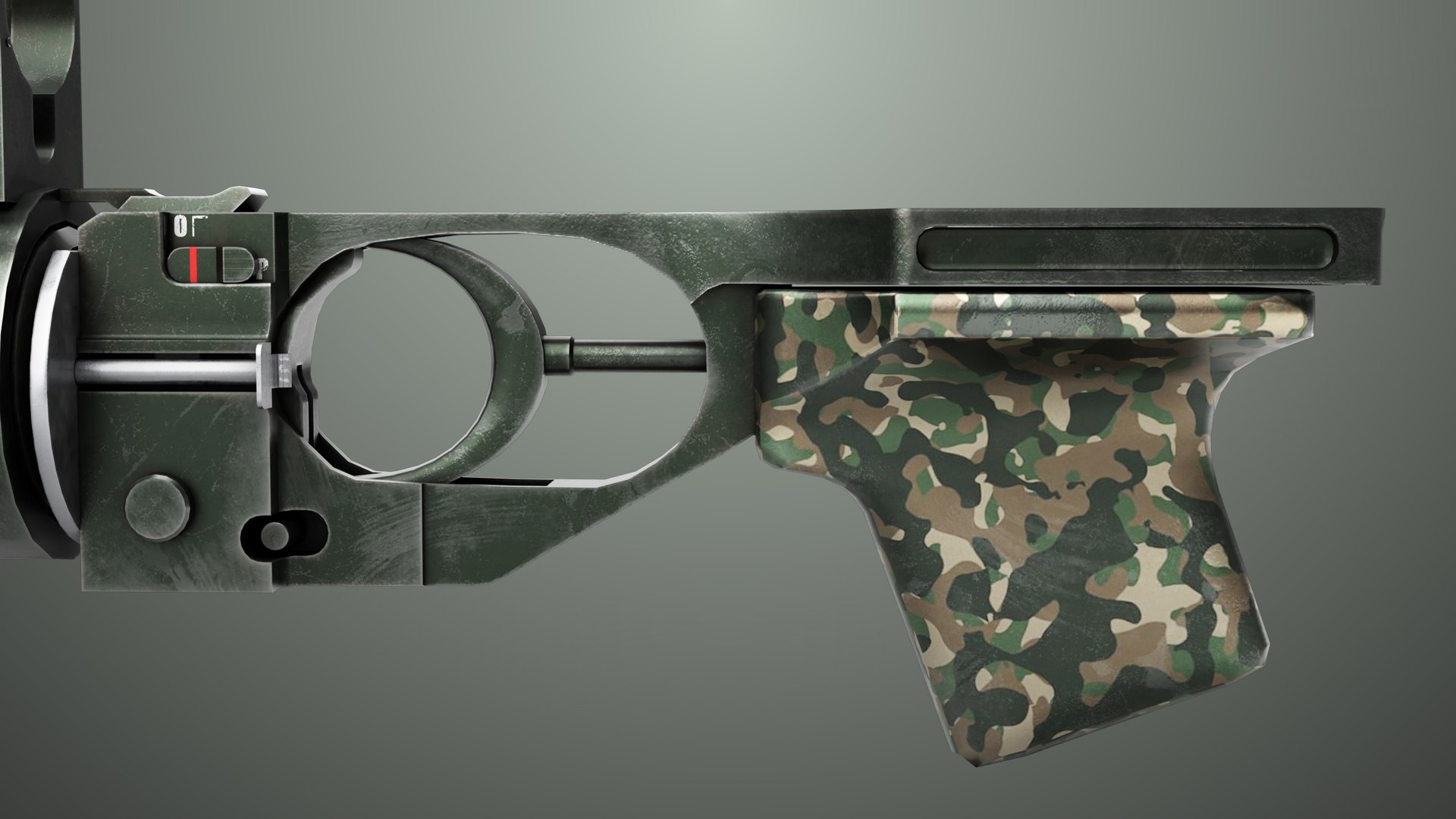3D Grenade Launcher 03 Military Green Generic All PBR Unity UE Textures ...