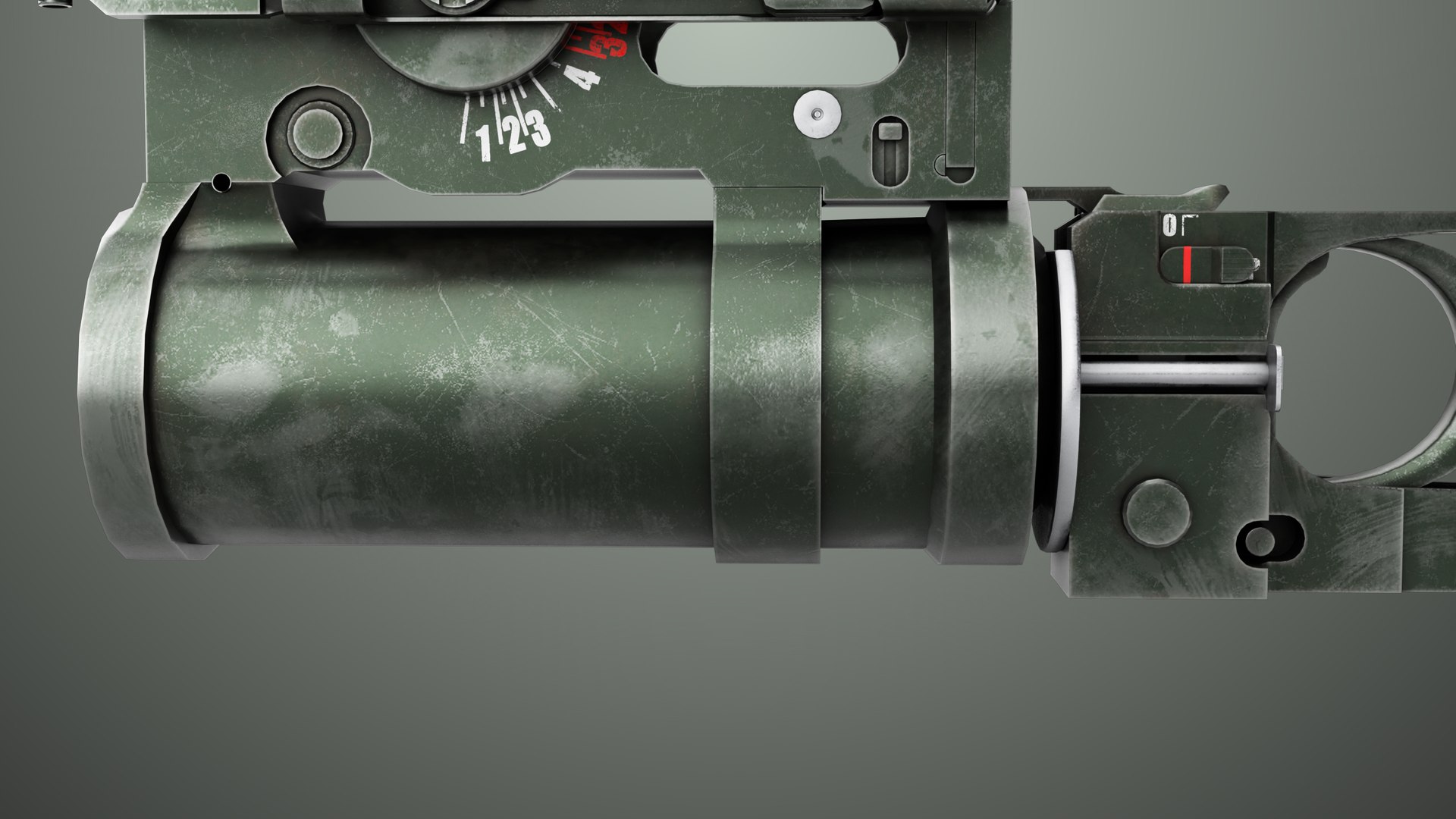 3D Grenade Launcher 03 Military Green Generic All PBR Unity UE Textures ...