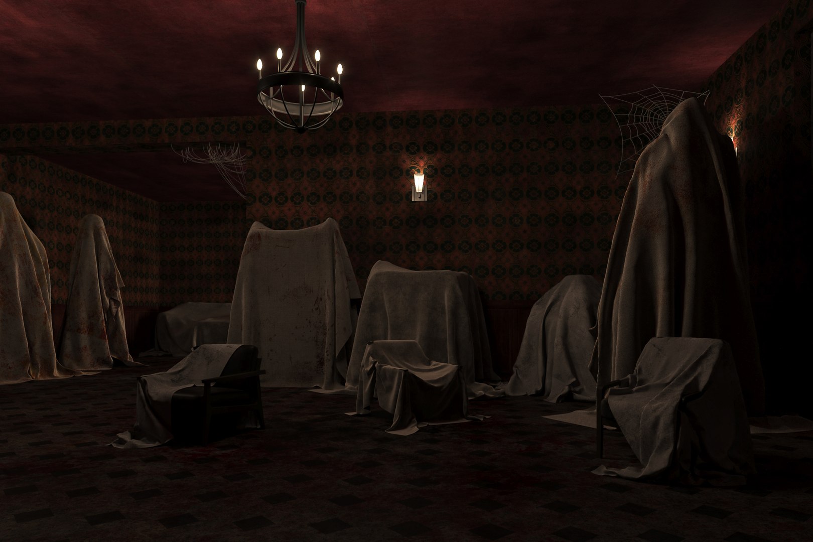 Lowpoly Haunted Bloody Room 3D Model - TurboSquid 2024549
