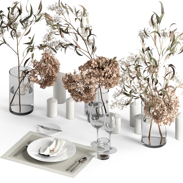 3d mirrored ball centerpiece model