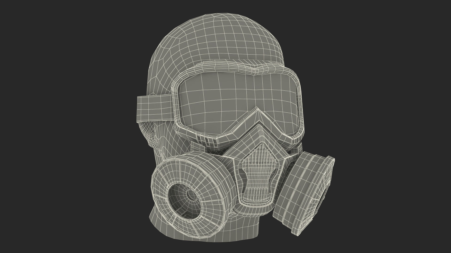 Futuristic Green Neon Gas Mask on Mannequin Head 3D model - TurboSquid ...