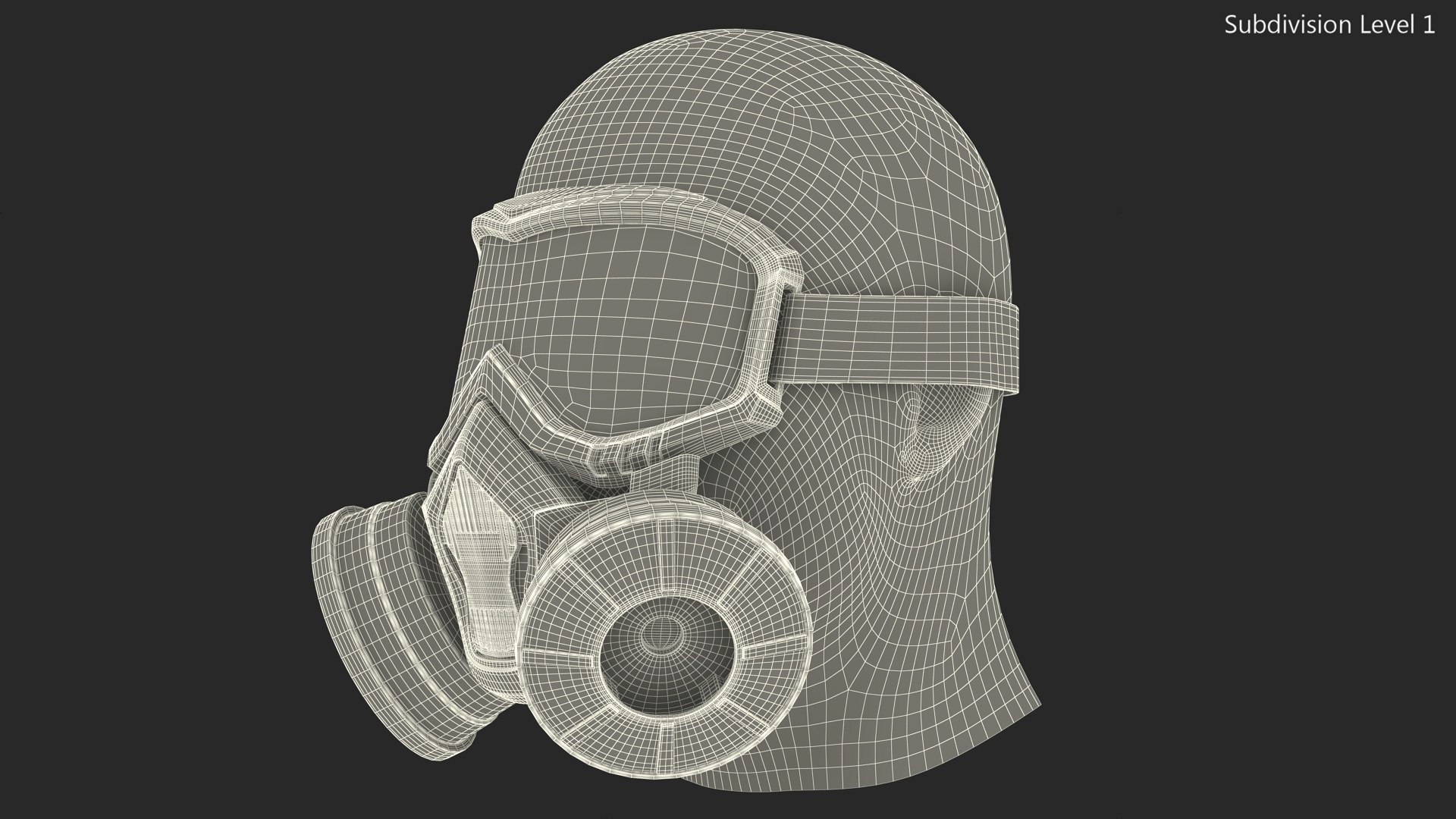 Futuristic Green Neon Gas Mask on Mannequin Head 3D model - TurboSquid ...