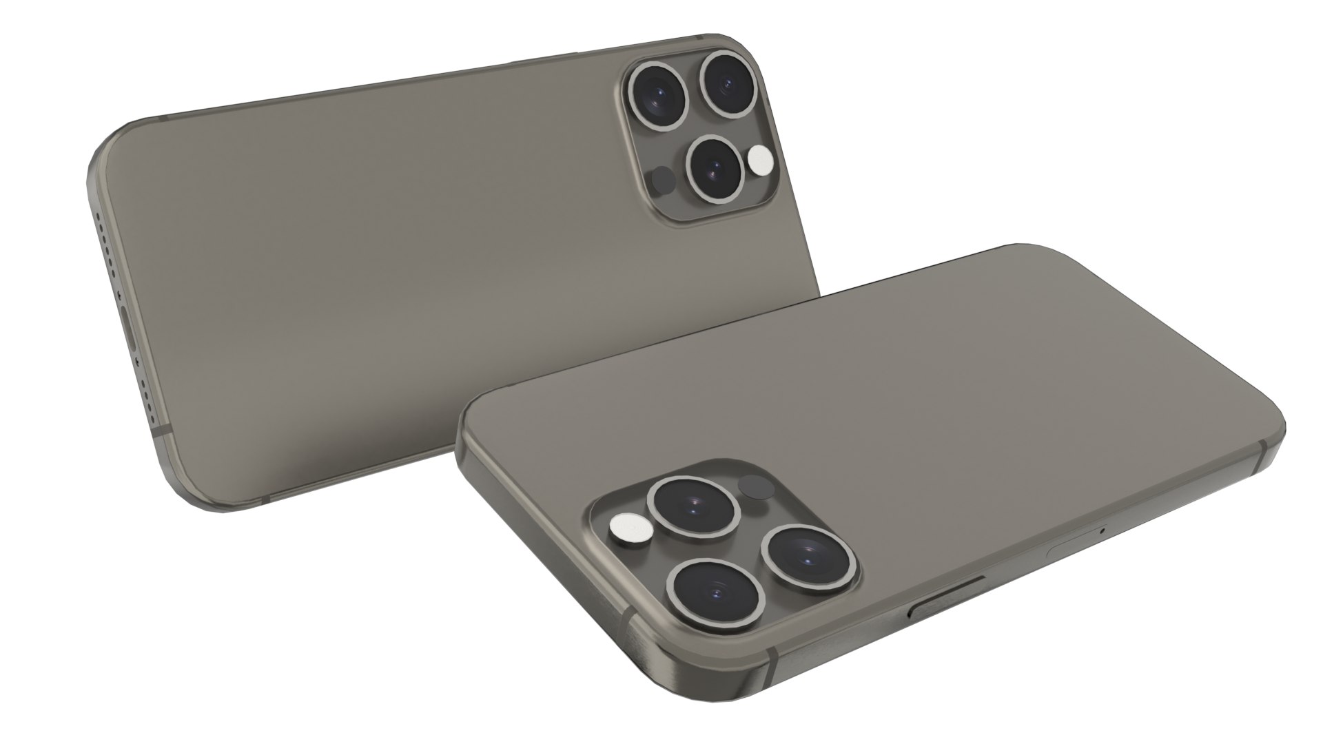 3D Low Poly Gray Smartphone - TurboSquid 2143403