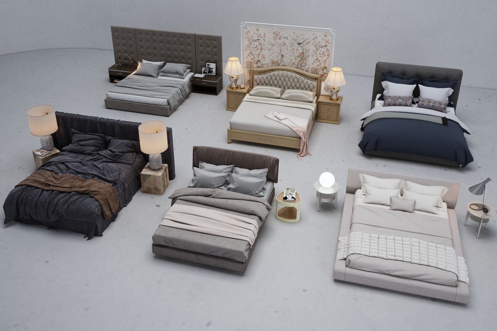 Bed Furniture Cloth 3D Model - TurboSquid 1485349