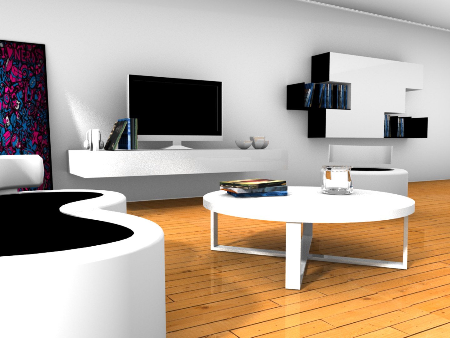 3D Fancy Living Room Model - TurboSquid 1430666