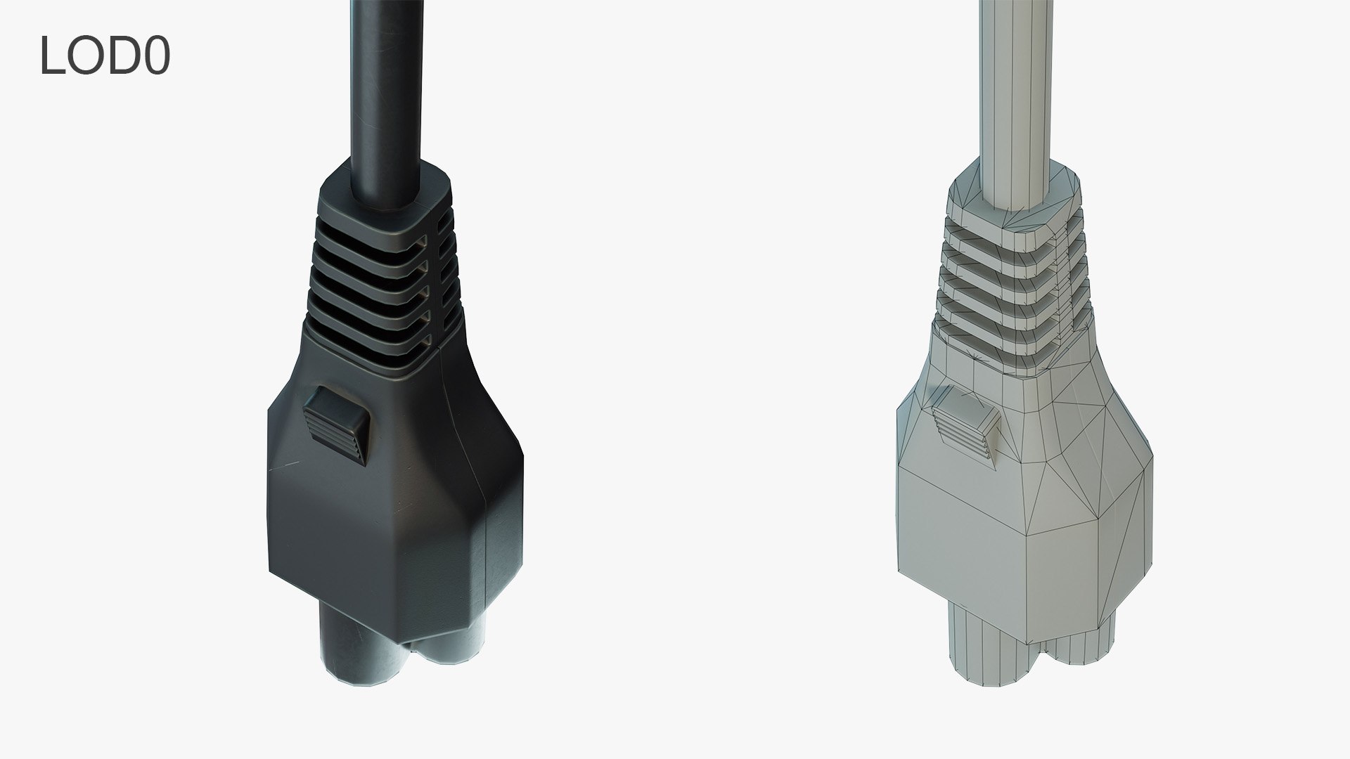 Power Cable IEC C5 3D Model - TurboSquid 2276539