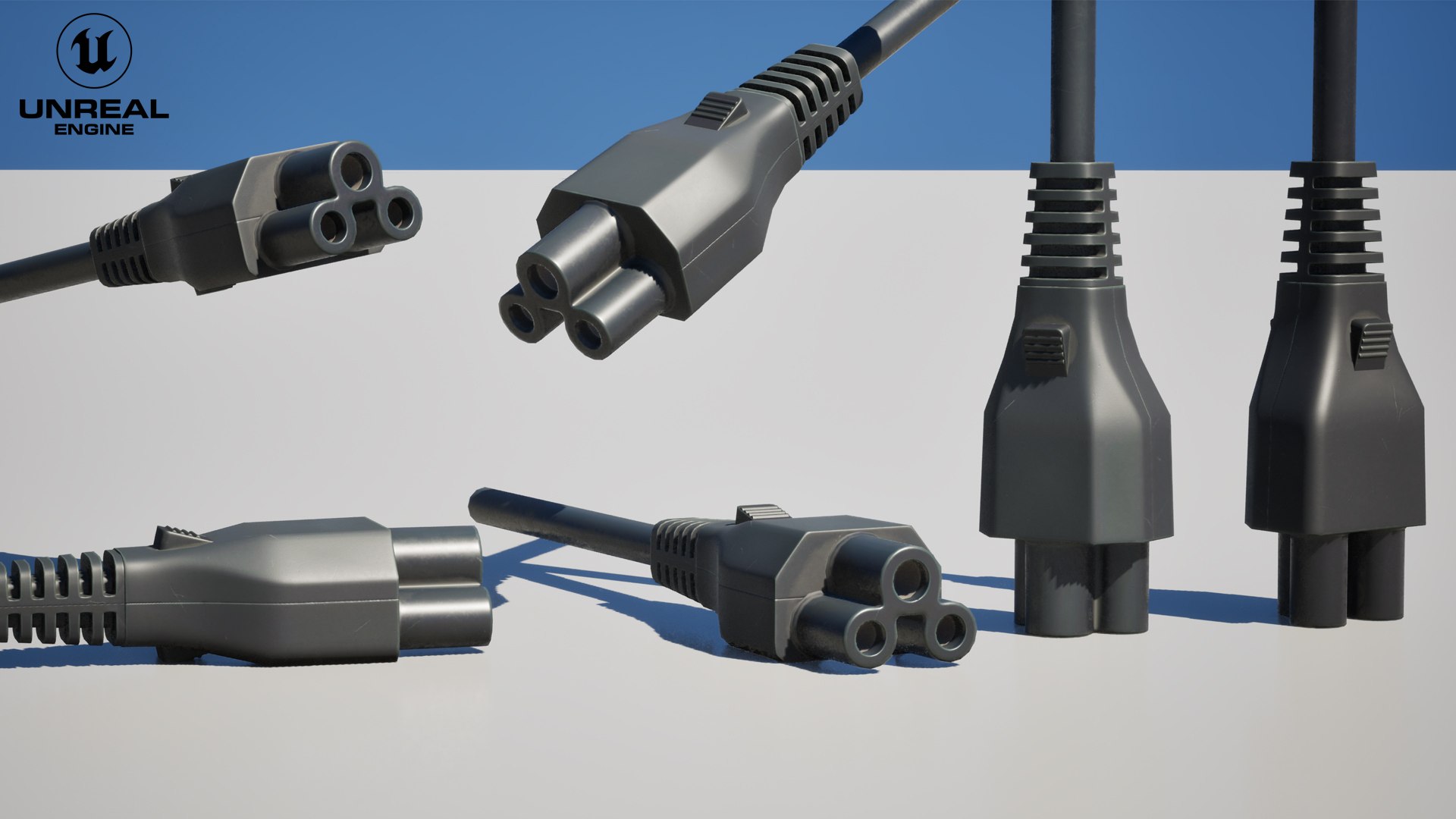 Power Cable IEC C5 3D Model - TurboSquid 2276539