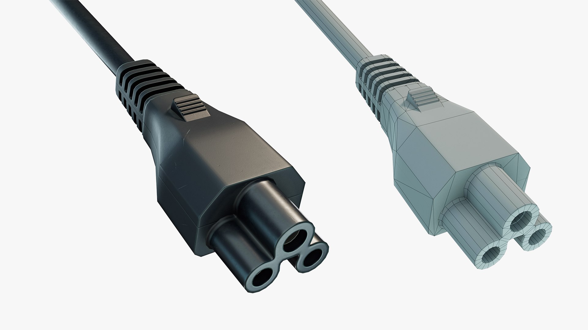 Power Cable IEC C5 3D Model - TurboSquid 2276539