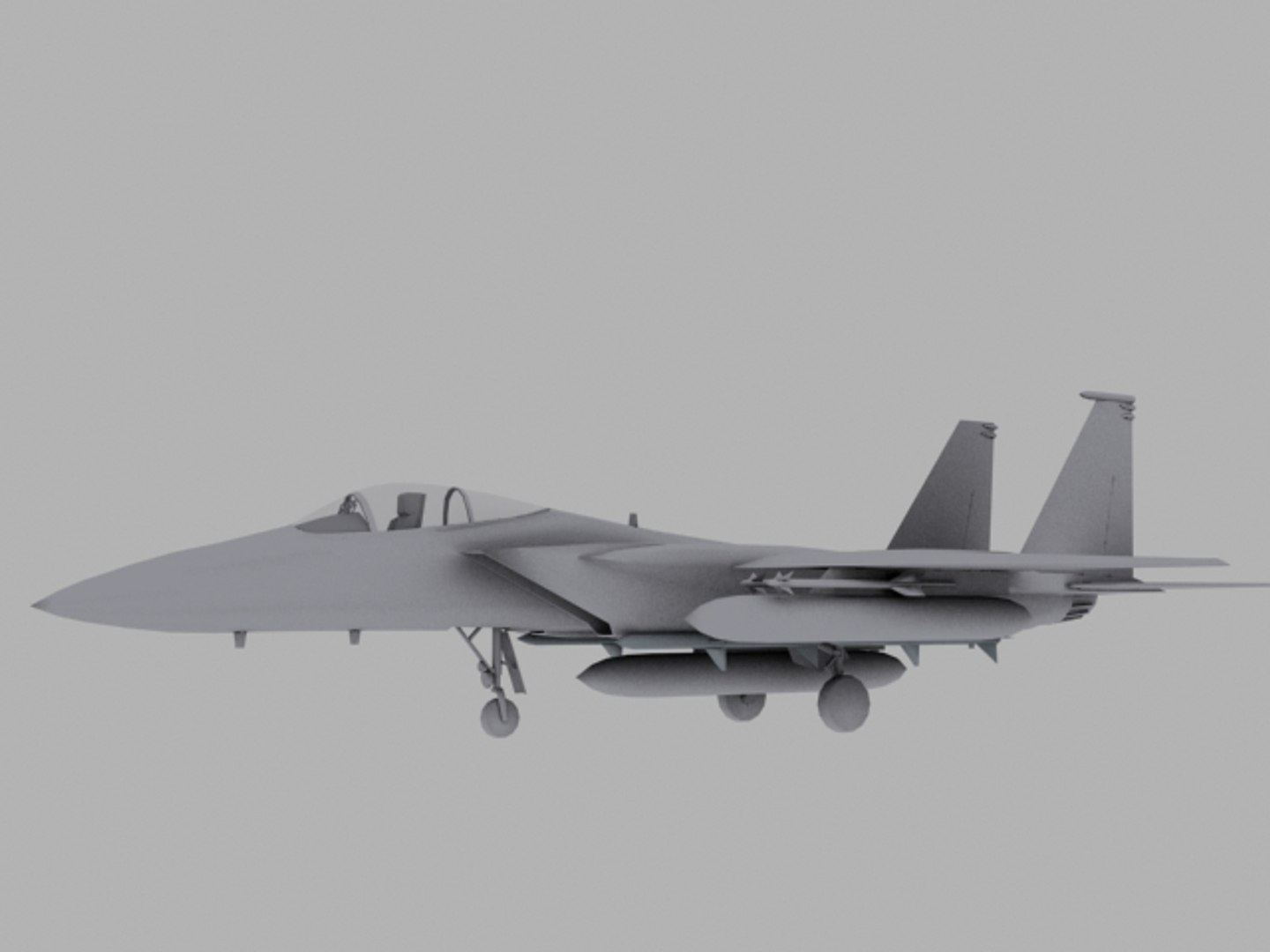 F-15 Eagle Jet Fighter 3d Model
