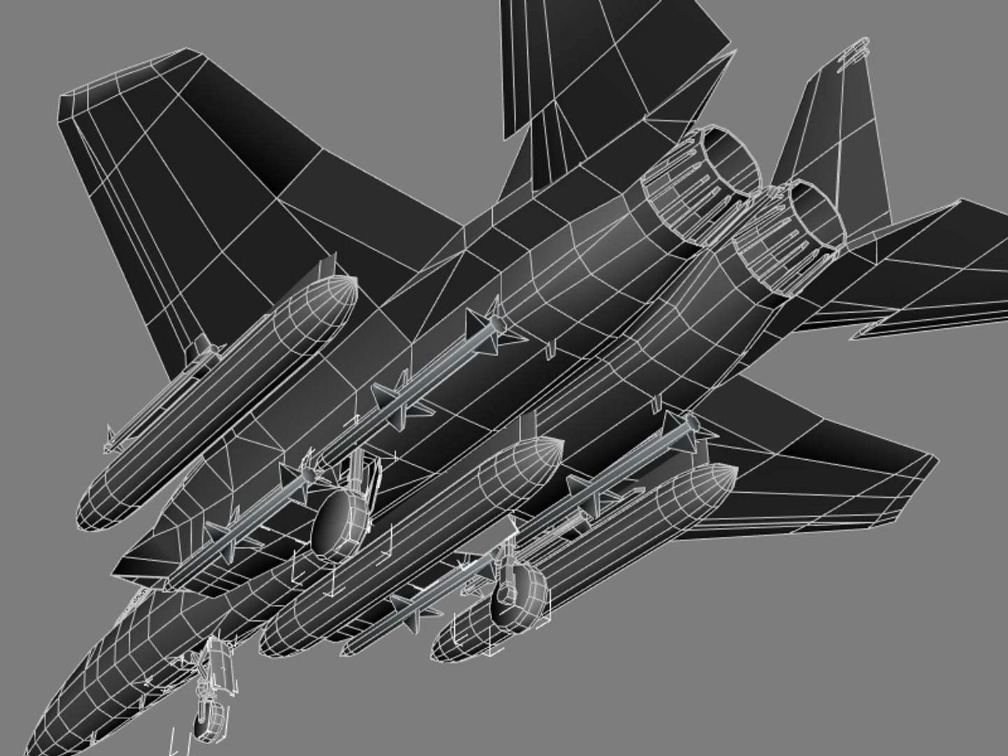 F-15 Eagle Jet Fighter 3d Model