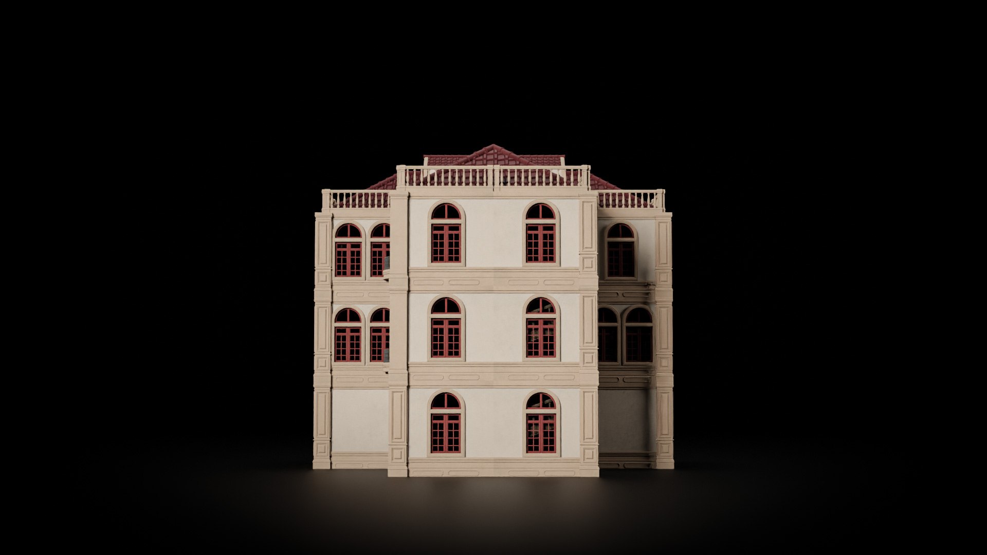 CLASSIC EUROPEAN KITBASH 02 MODULAR BUILDING WITH INTERIOR 3D ...