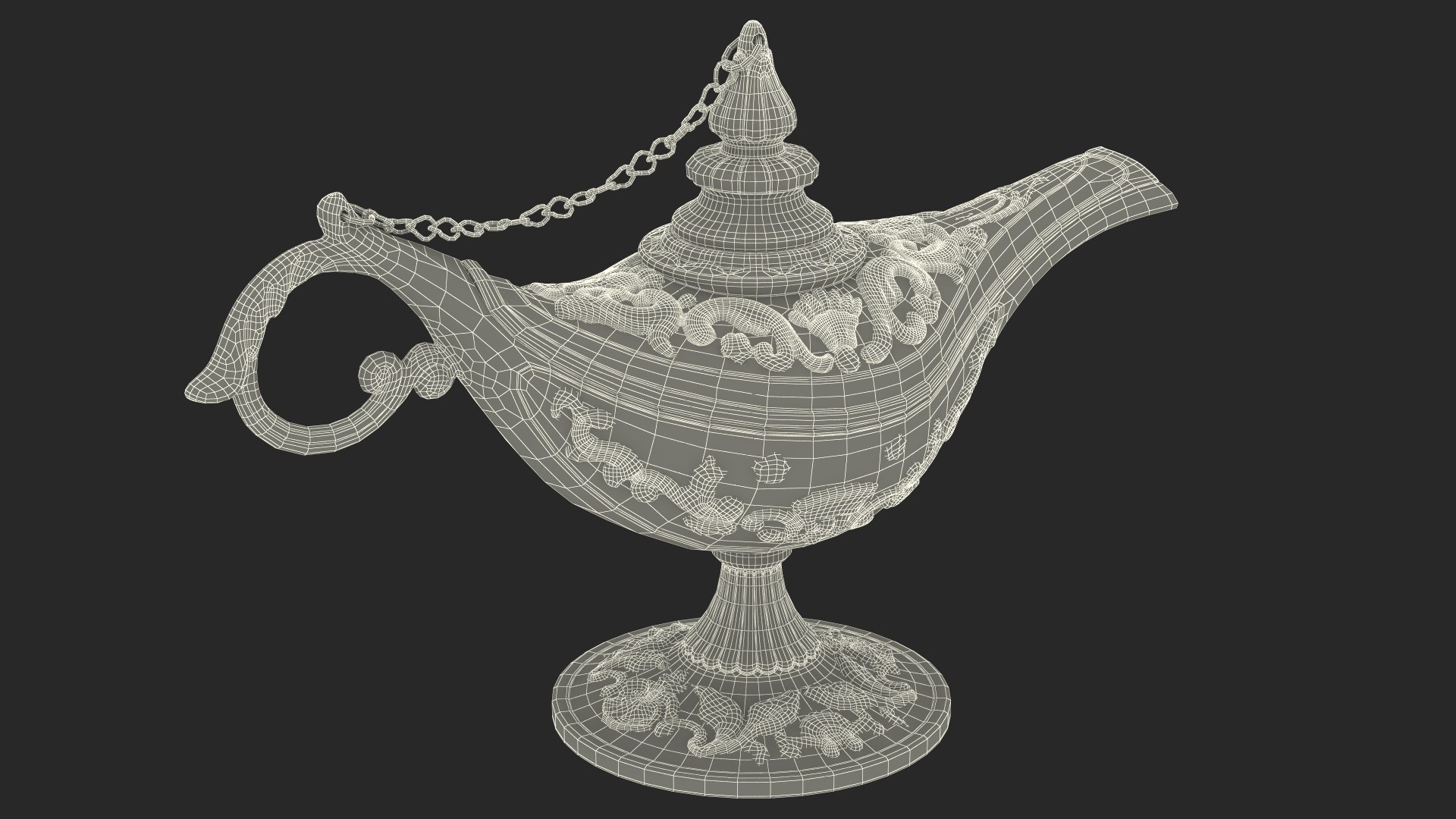 3D Magic Lamp Red - TurboSquid 2148453