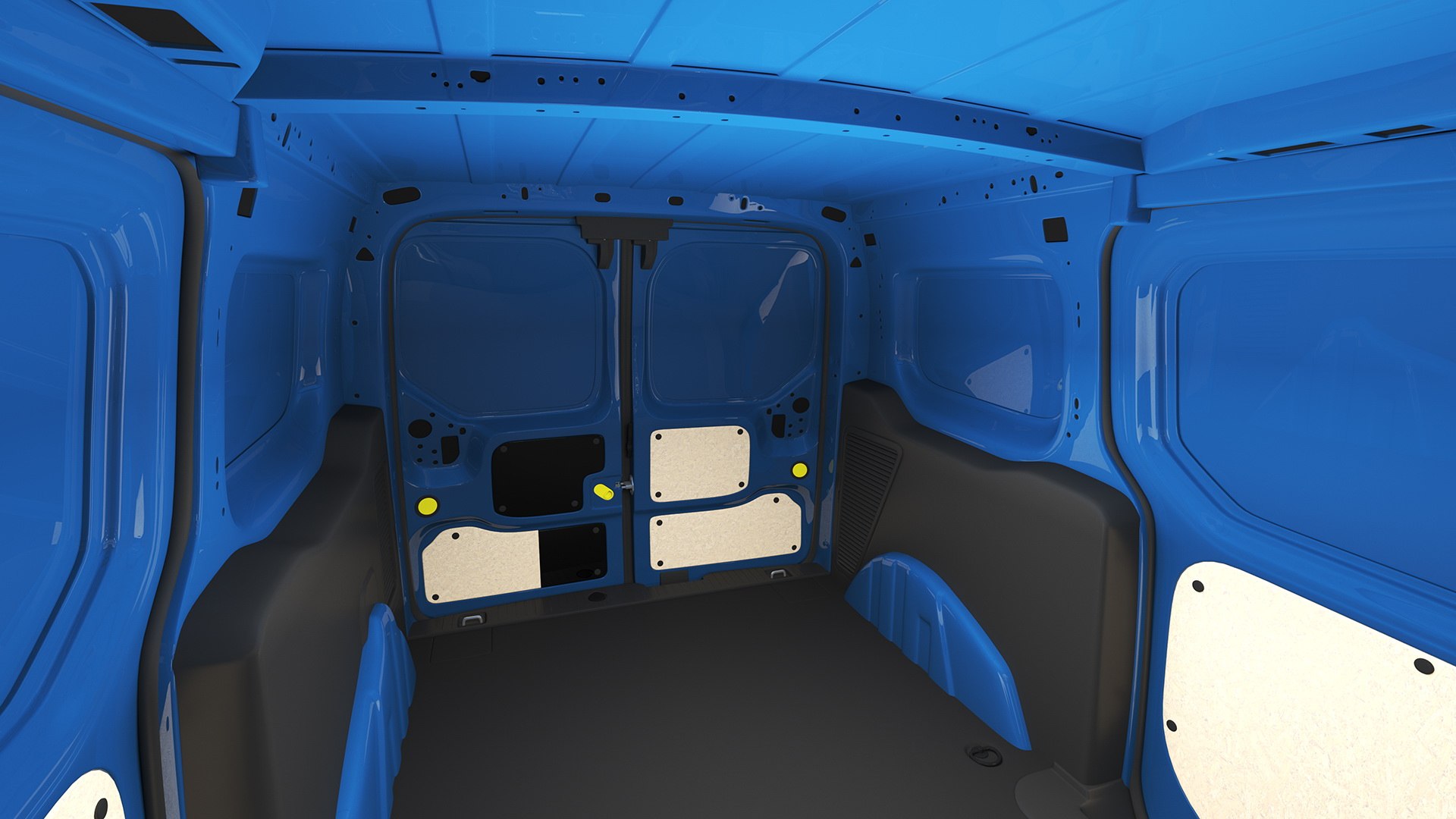 Cargo Van Barn Doors Blue 3D model - TurboSquid 1828167
