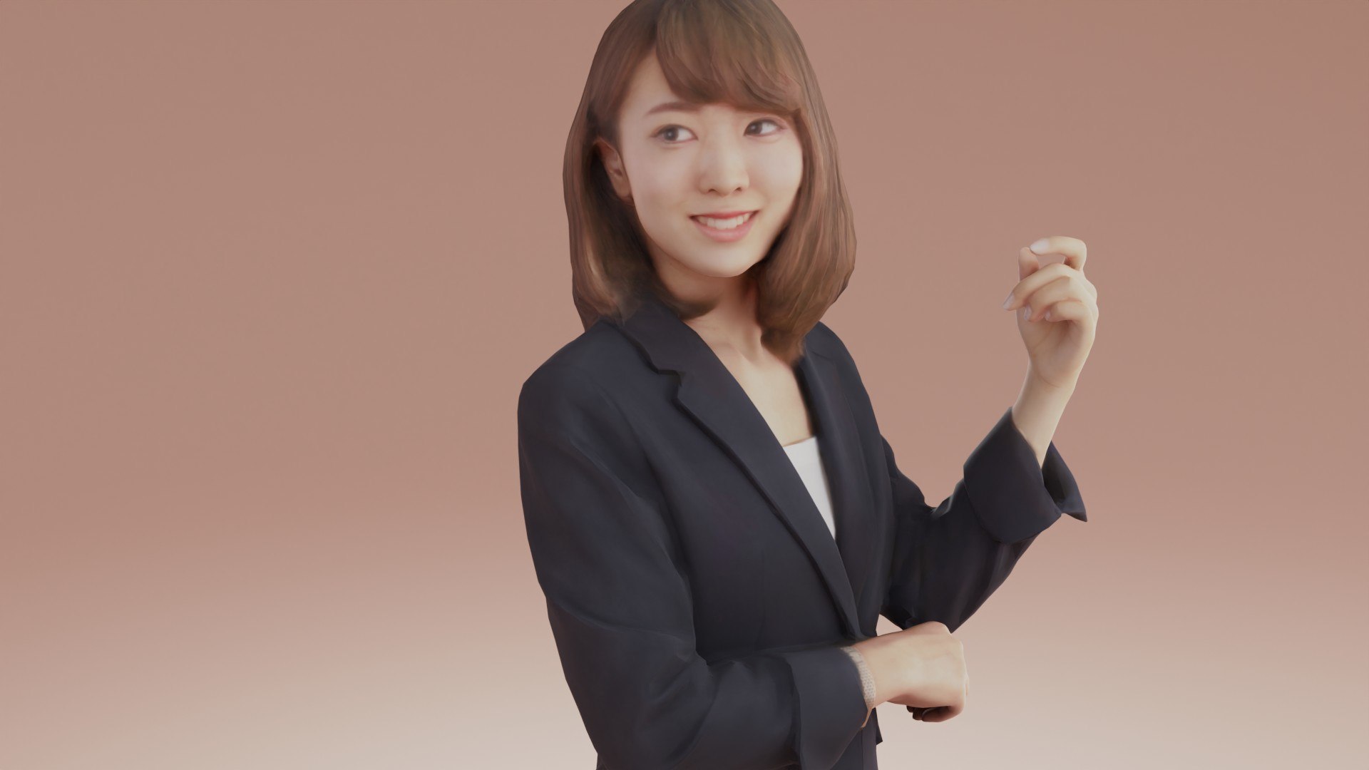 3D Posed 3D-Female Office Worker 013 Kana Model - TurboSquid 1937740