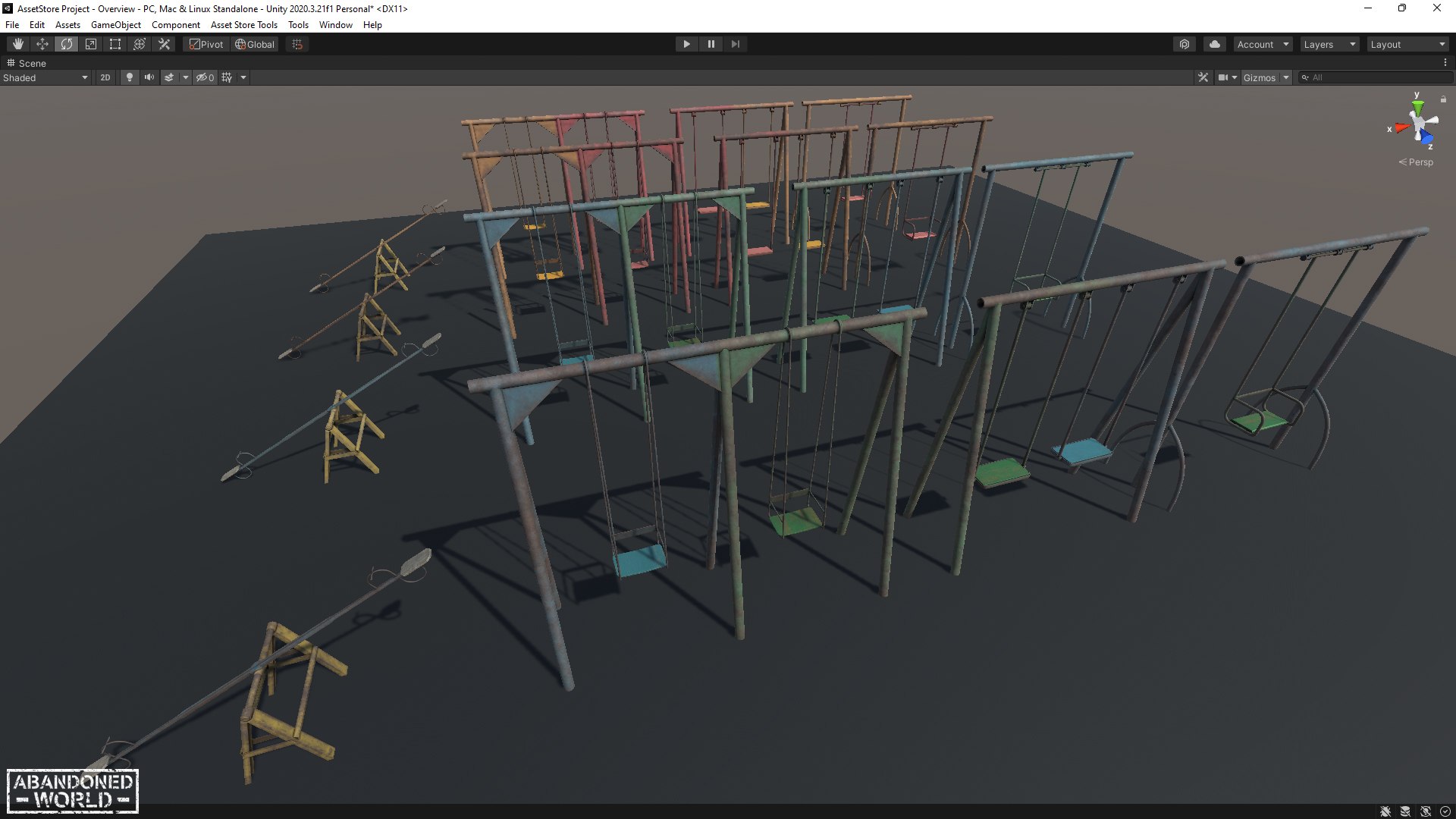 3D Model Swing Set For Playground - TurboSquid 1991031