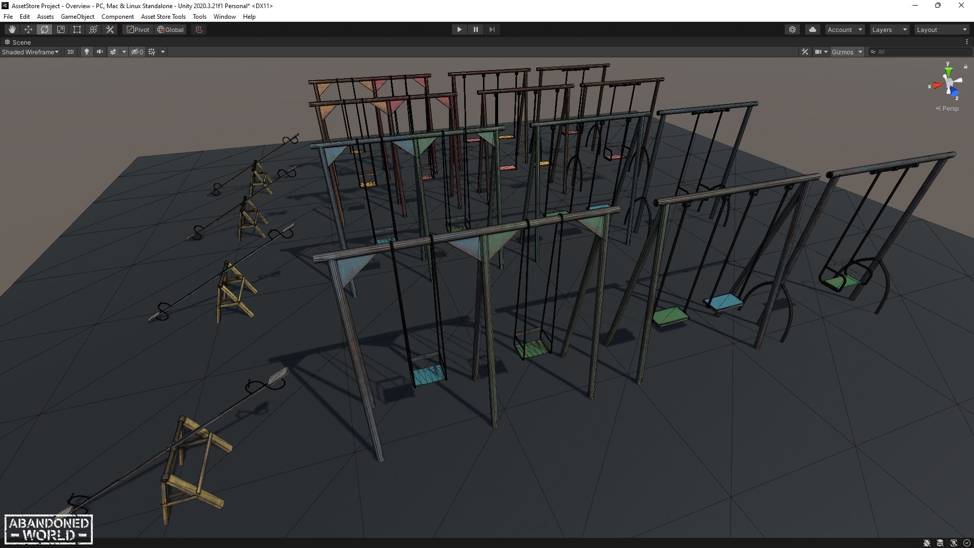 3D Model Swing Set For Playground - TurboSquid 1991031