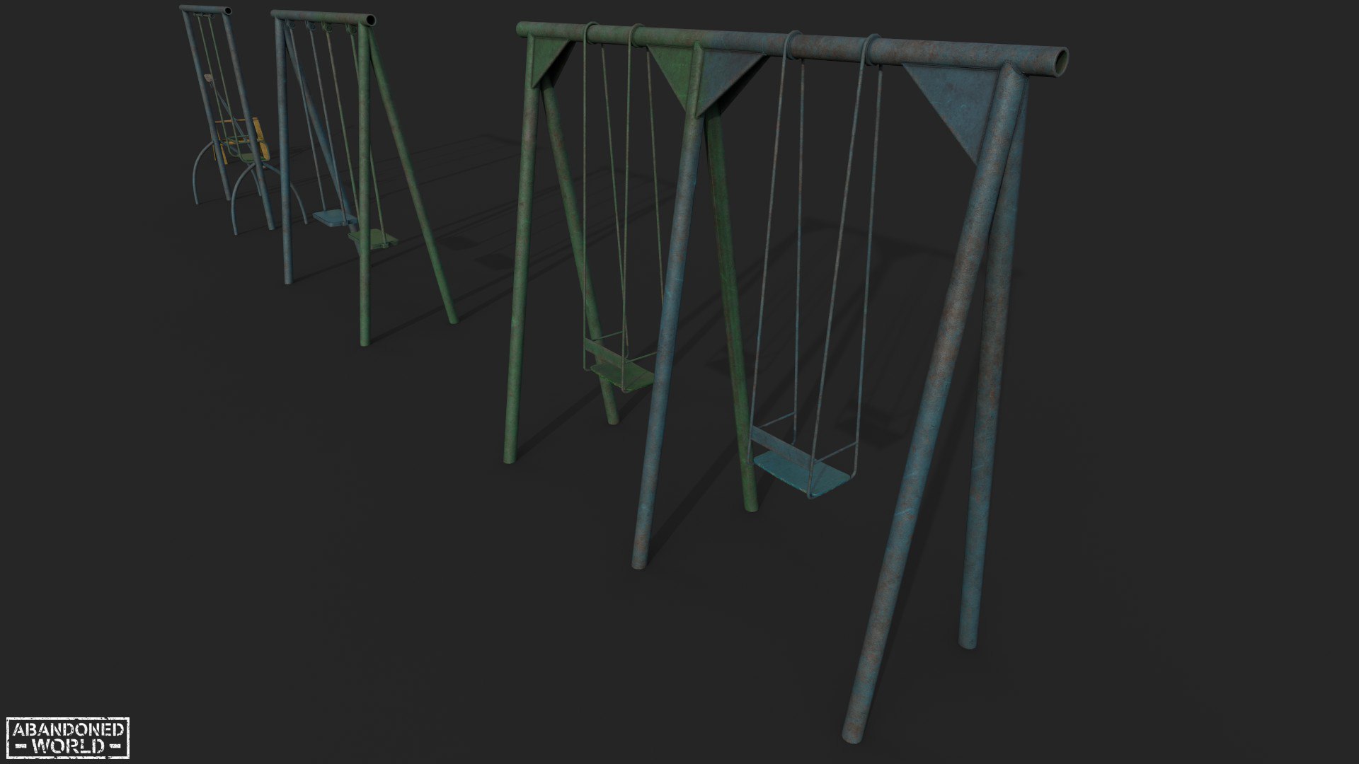 3D Model Swing Set For Playground - TurboSquid 1991031