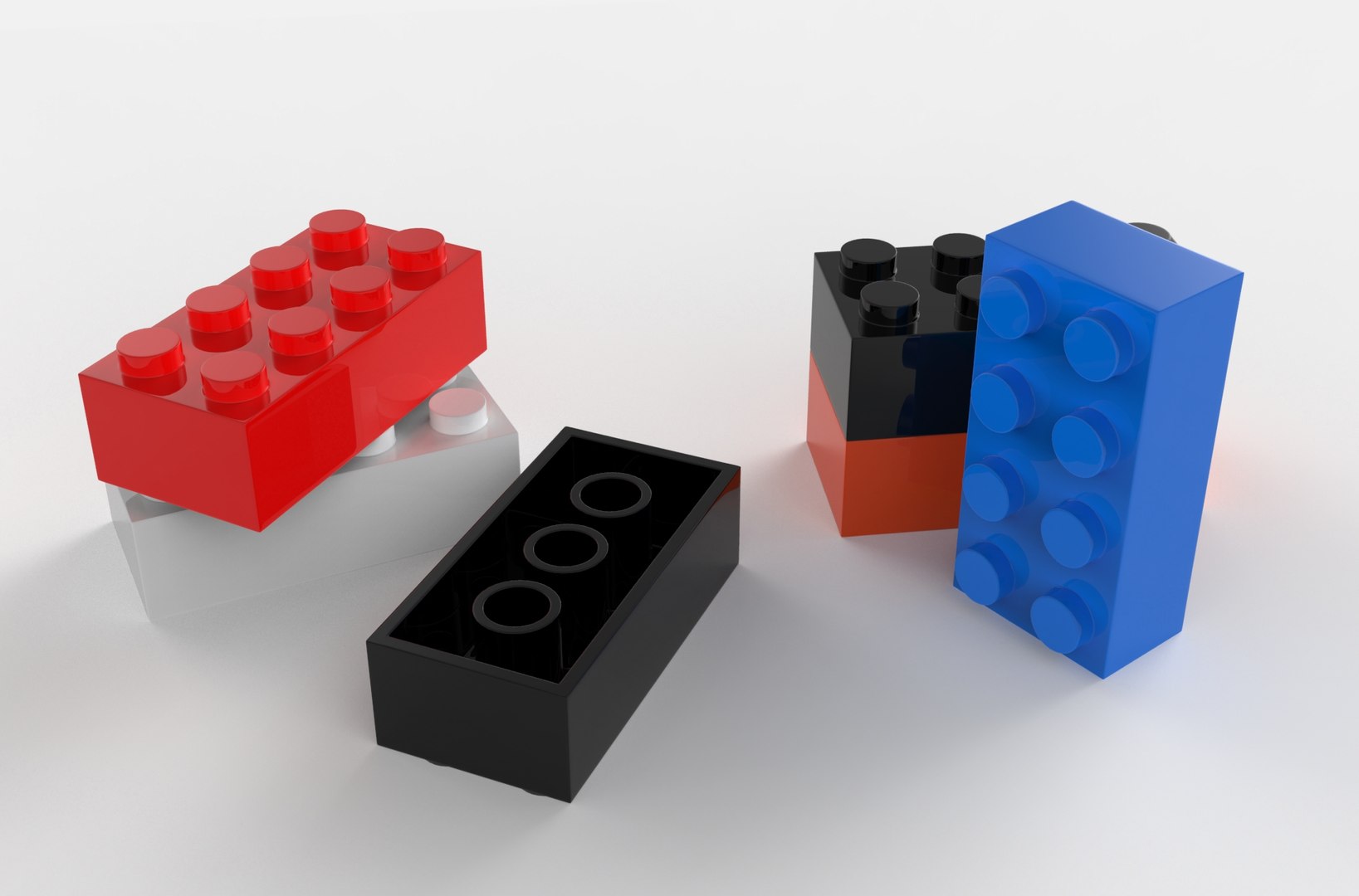 3d lego block model