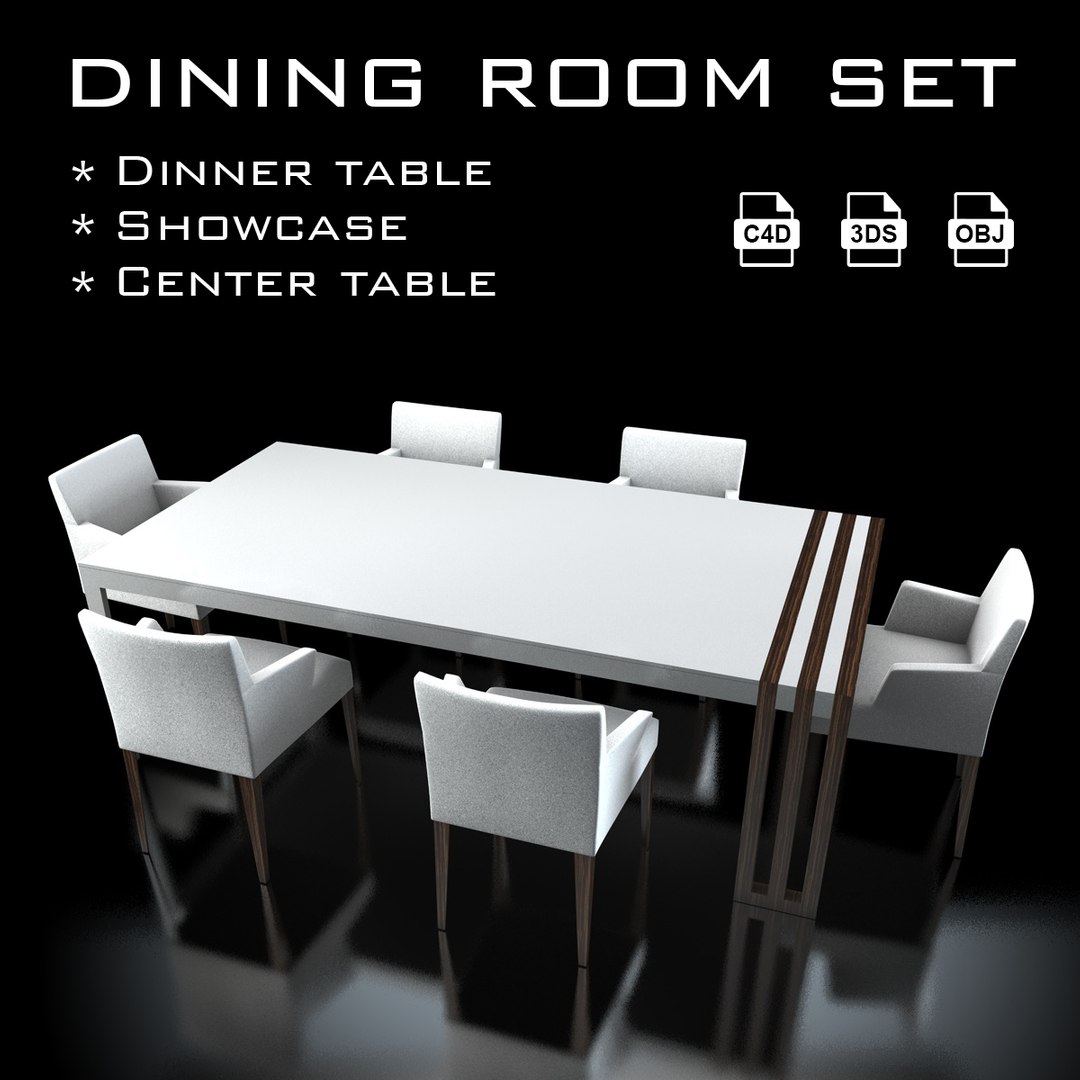 3ds Max Dining Room Set