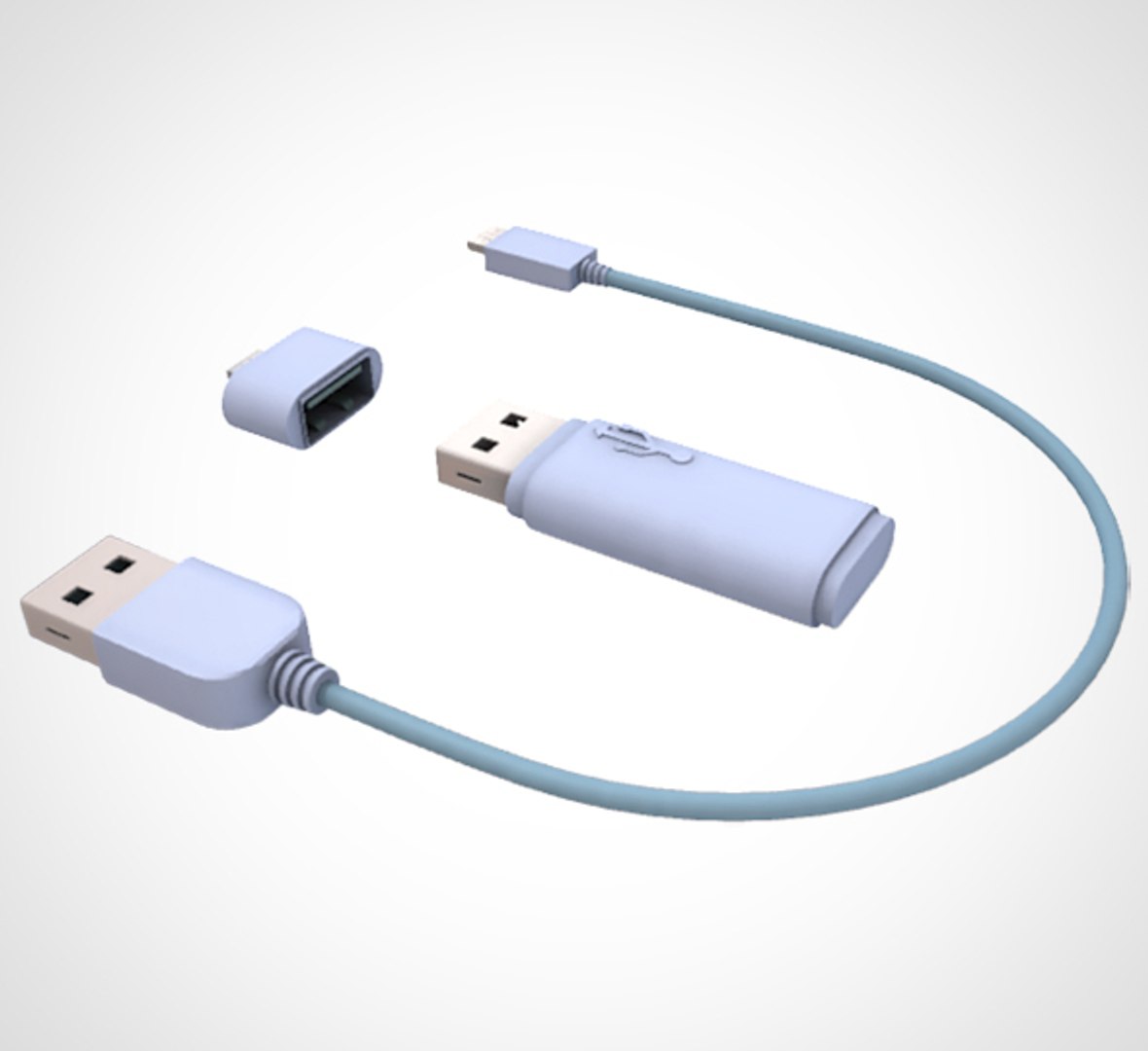3D Model Flashdisk Converter Ubs Otg - TurboSquid 1234489