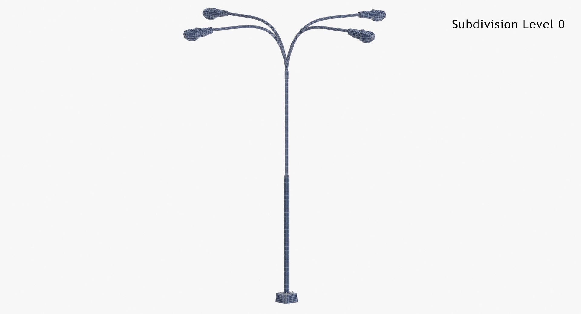 3D Classic Street Light Quad Clean And Dirty Model - TurboSquid 1869061