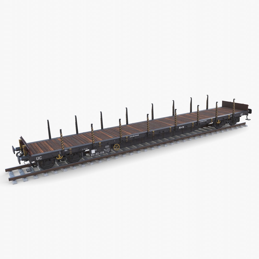 3D Model CFR Flat Rail Car V3 - TurboSquid 2225216
