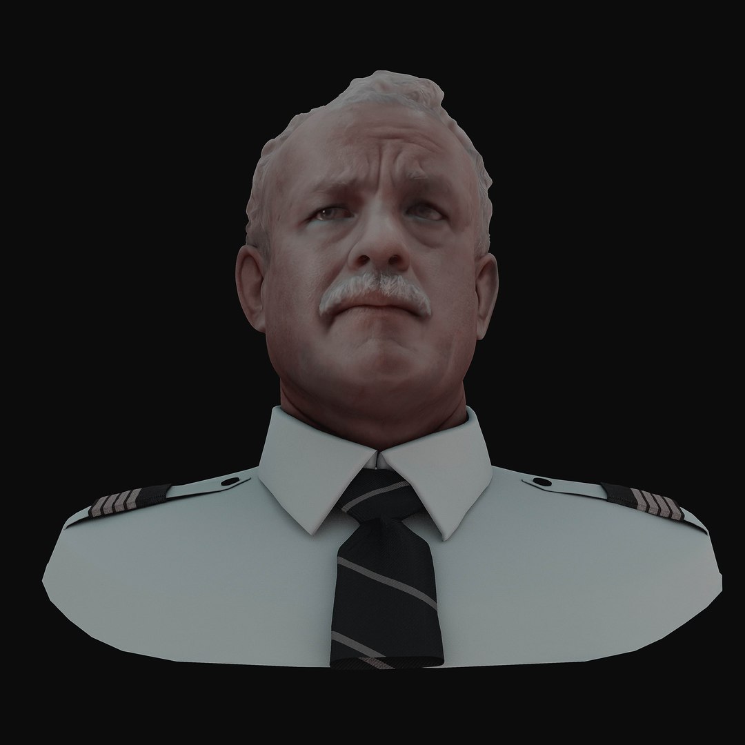 3D Tom Hanks Captain Sully - TurboSquid 1531052