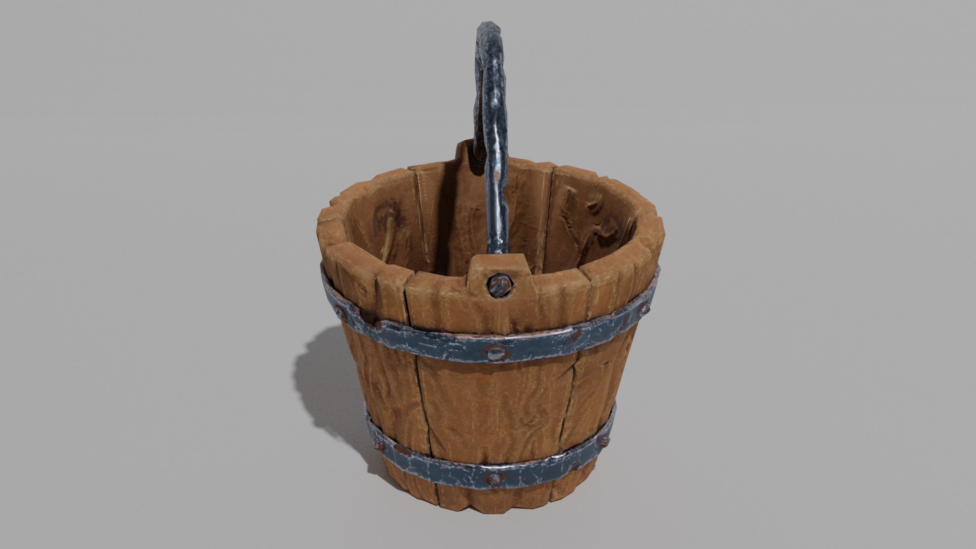 3D Stylized Wooden Bucket - TurboSquid 1712662